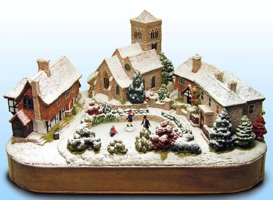 Christmas Snowed and Illuminated Pieces